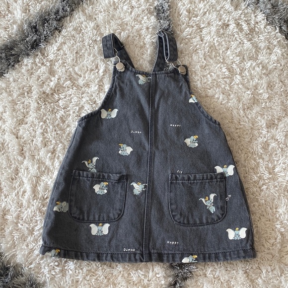 Zara | Dresses | Zara Dumbo Disney Jean Jumper 824 Months | Poshmark